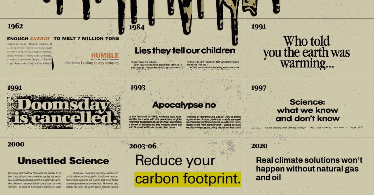 The forgotten oil ads that told us climate change was nothing